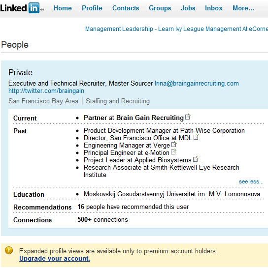 Exploring Private Profiles on LinkedIn | Boolean Strings