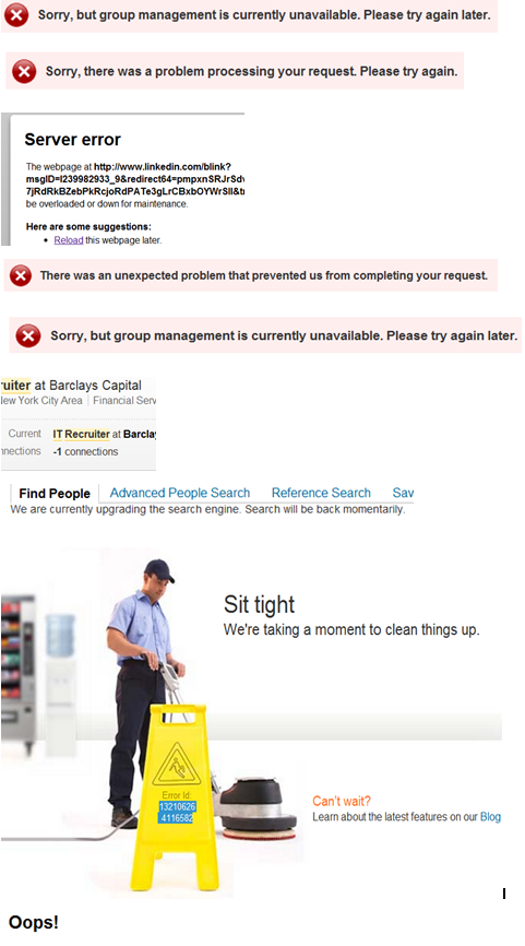 Temporary Errors On Linkedin Boolean Strings