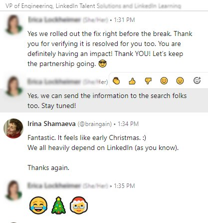 Dialog with LinkedIn Engineering | Boolean Strings
